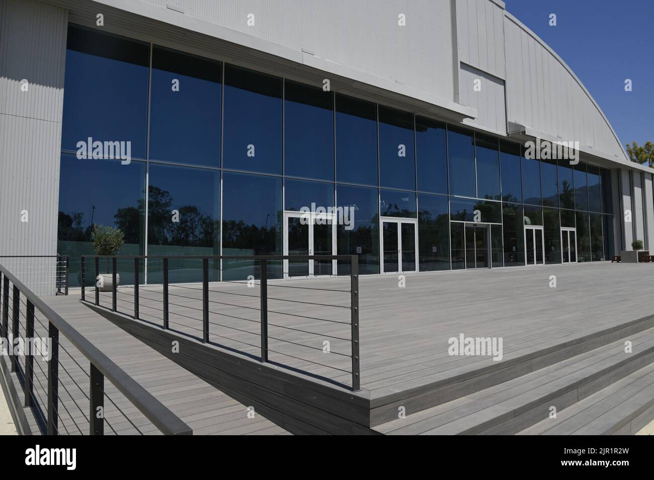 Landscape with scenic exterior view of Ellinikon Experience Park an ...