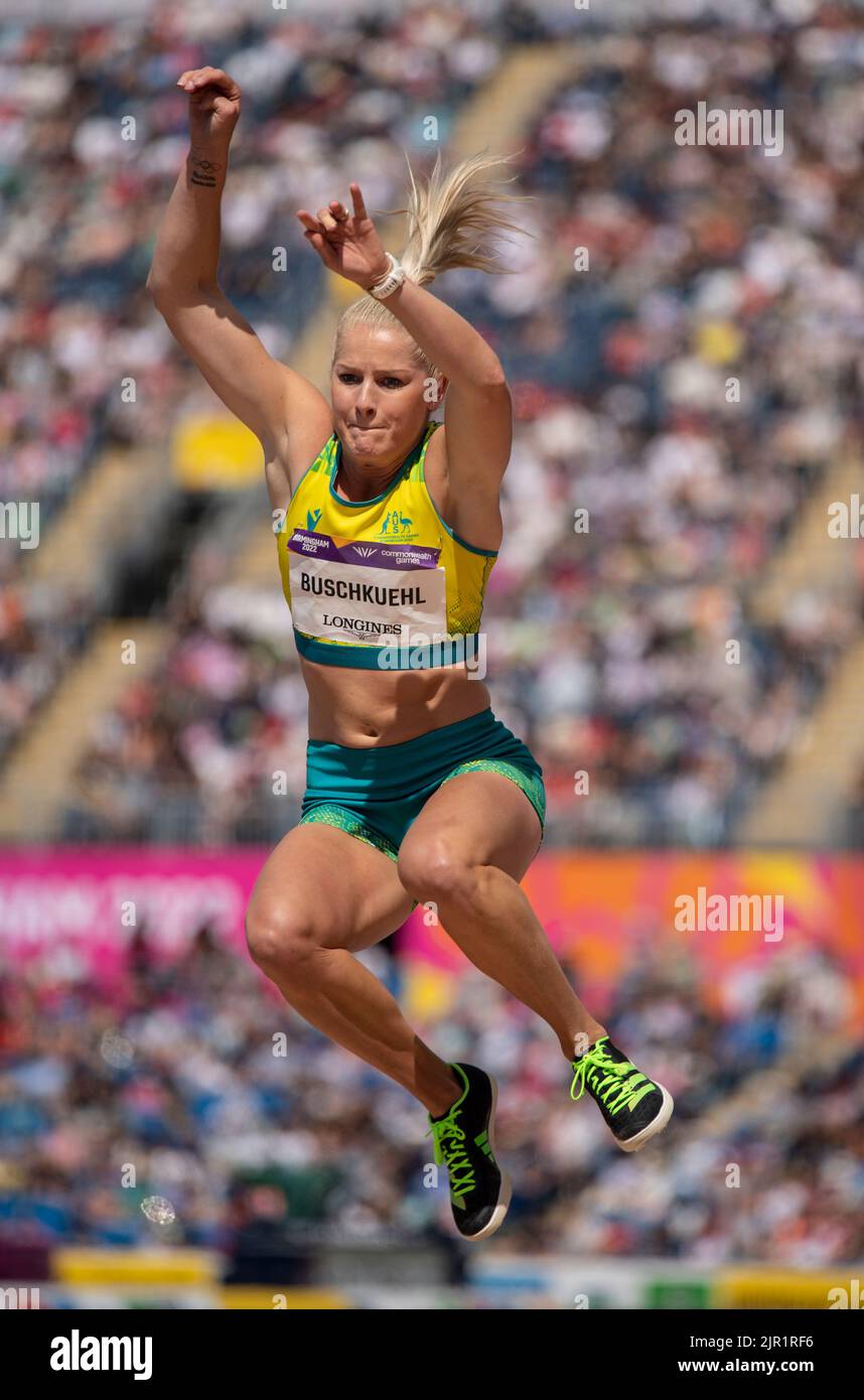 Brooke Buschkuehl of Australia competing in the women’s long jump at ...