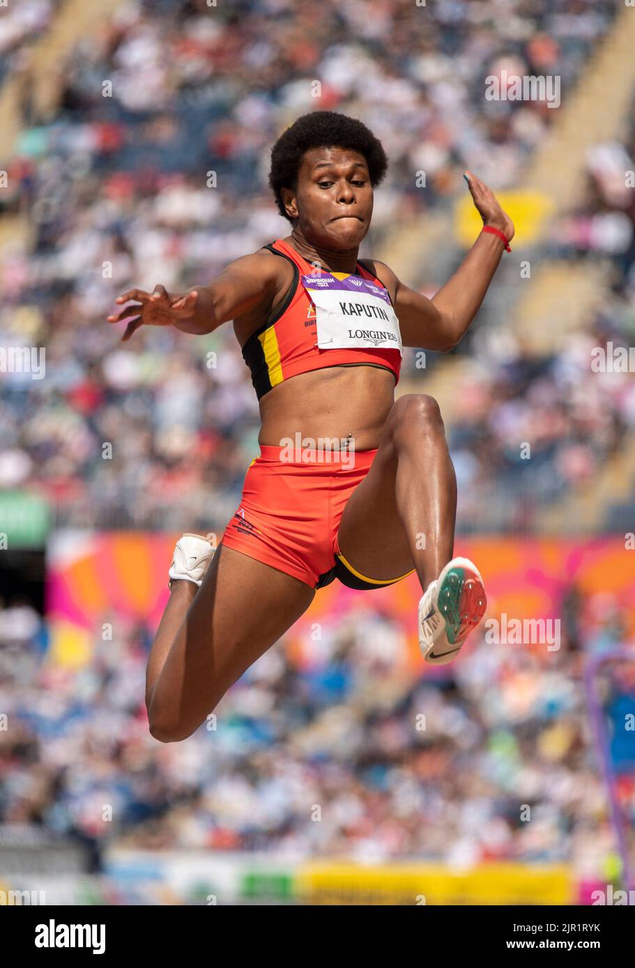 Rellie Kaputin of Papua New Guinea competing in the women’s long jump ...