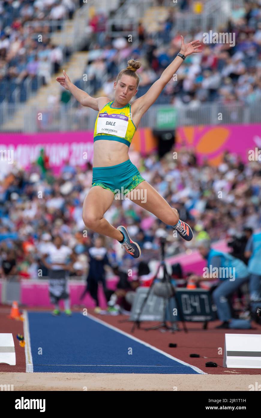 Samantha Dale of Australia competing in the women’s long jump at the ...