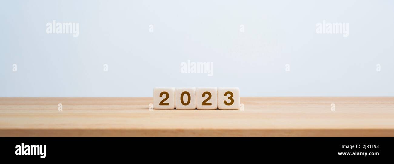 2023 Happy New year background banner. Two thousand Twenty-Three year ...