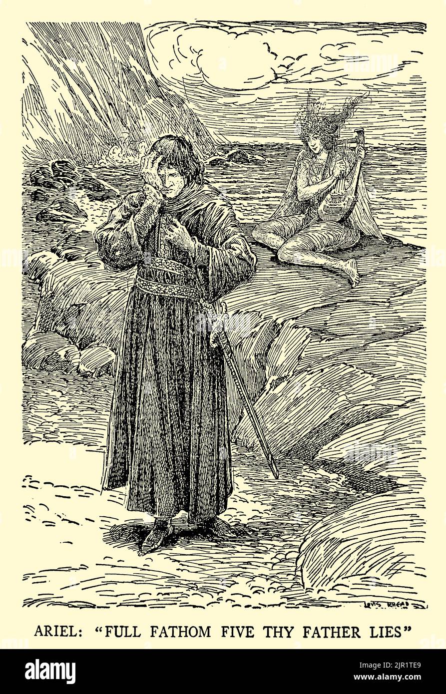 Ariel: "Full Fathom Five Thy Father Lies" - The Tempest from the book ...