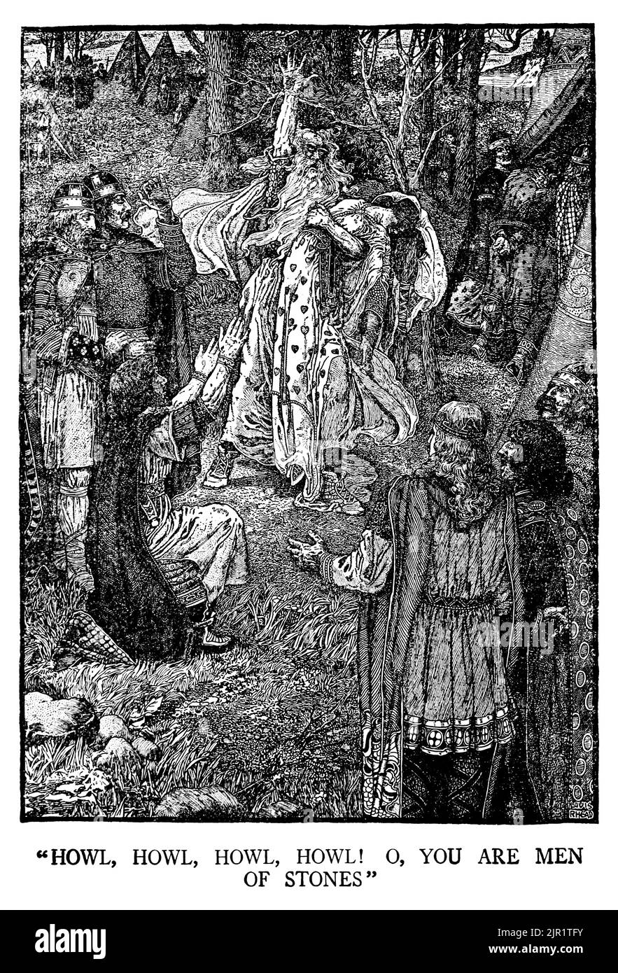 King lear play painting Black and White Stock Photos & Images - Alamy