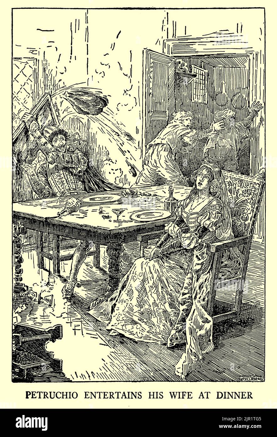 Petruchio Entertains His Wife at Dinner - TAMING OF THE SHREW from the ...