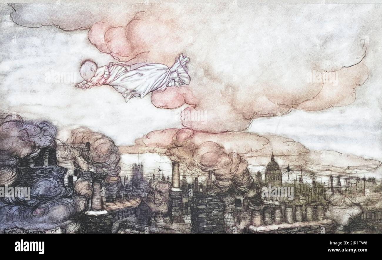 Away he flew, right over the houses to the Gardens from the book ...