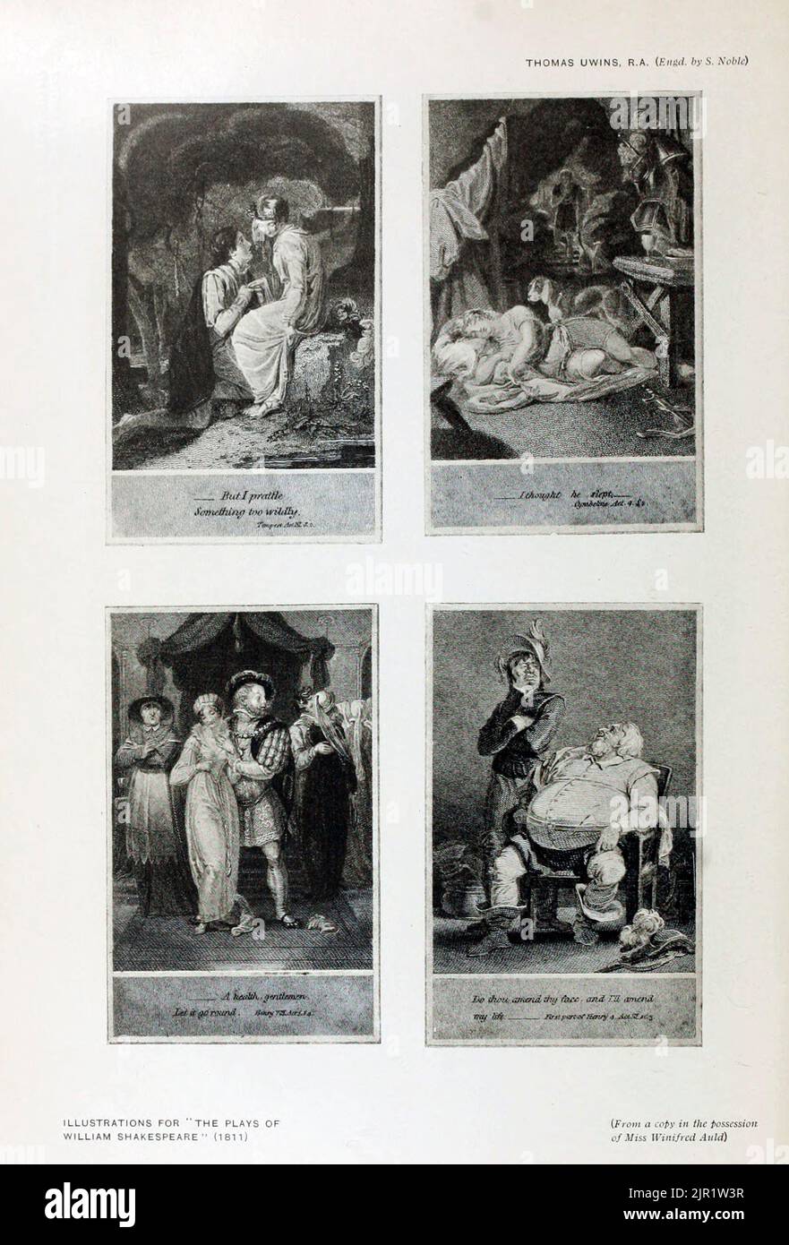 Illustrations for the Plays of William Shakespeare's 1811 from the book ...