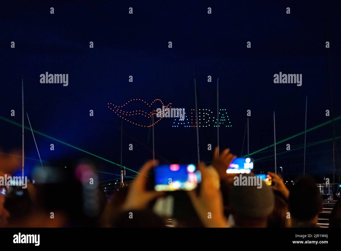 Fireworks from the Kiel Week (Kieler Woche) 2022 with drone show ...