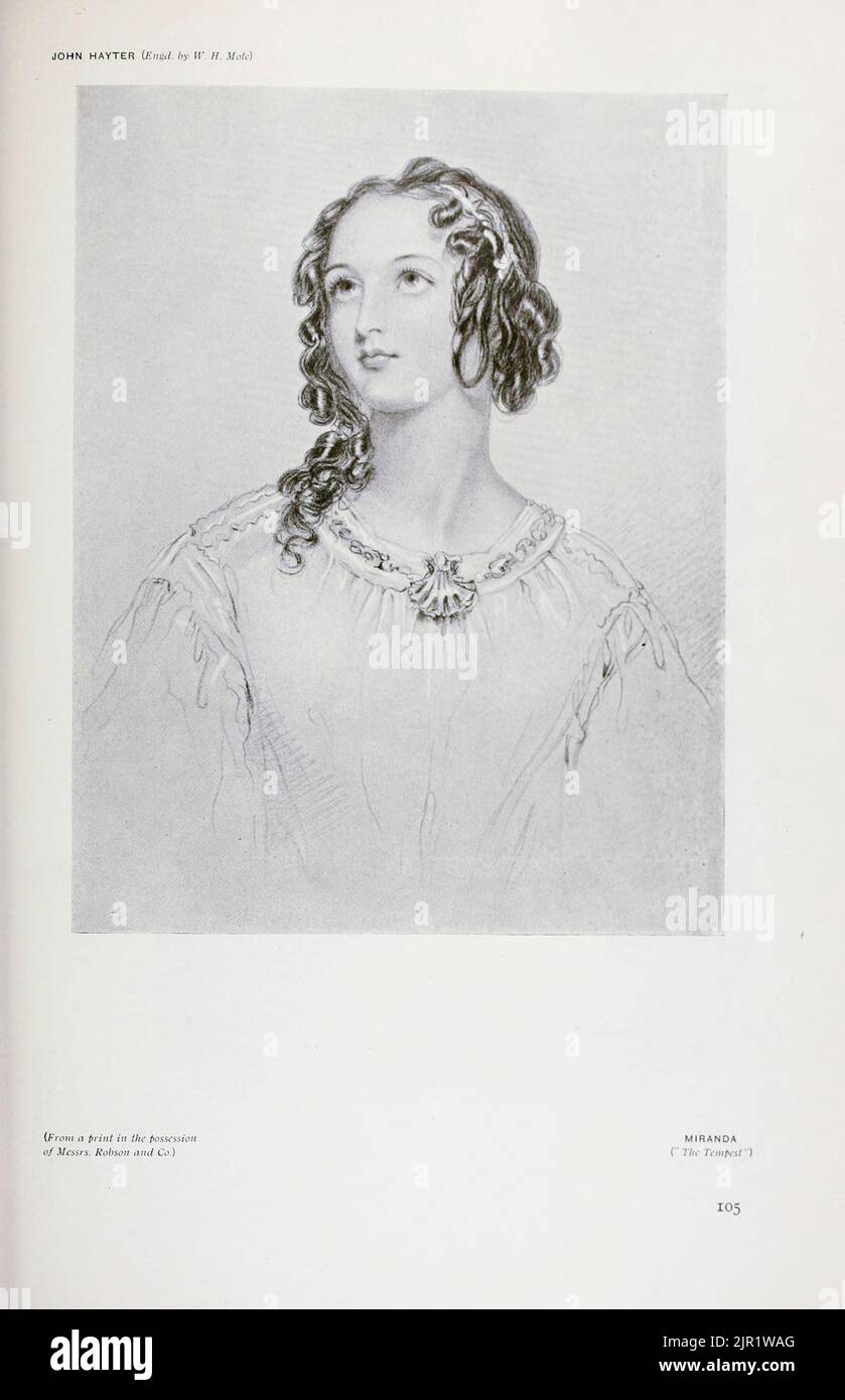 Miranda The Tempest by JOHN HAYTER (Engraved by W. H. Mote) from the ...