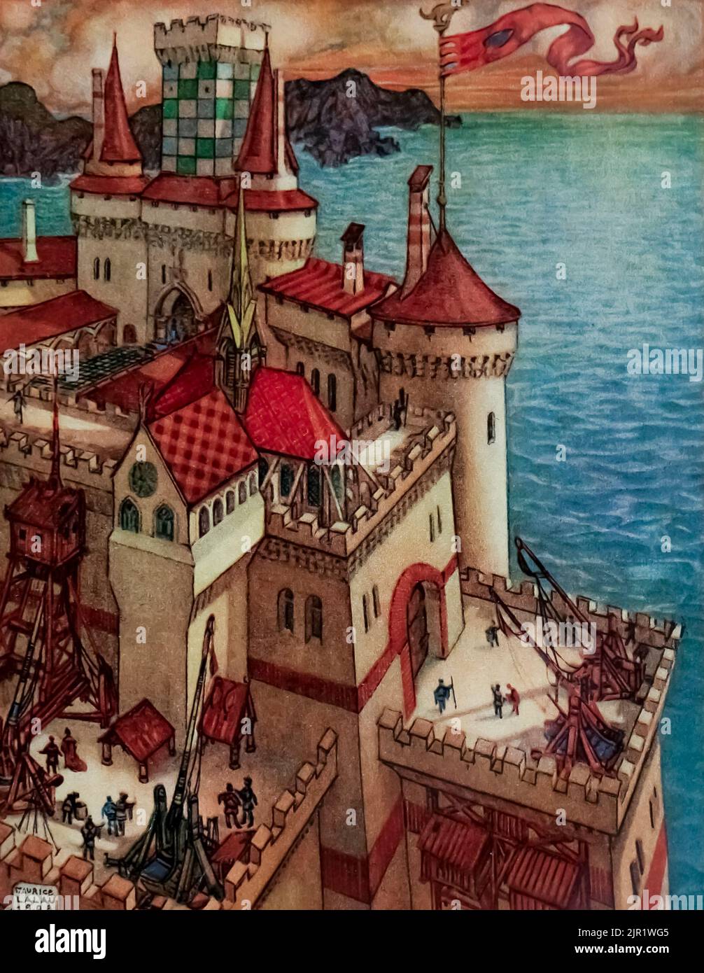 The castle rose by the sea coast, fair and strong, well fortified ...