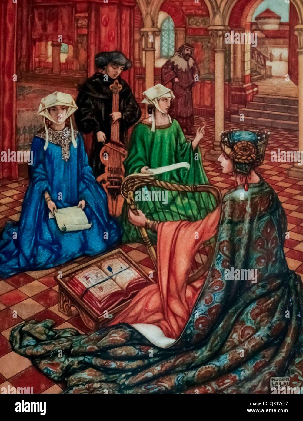 The Queen sings sweetly from the book ' The romance of Tristram and ...