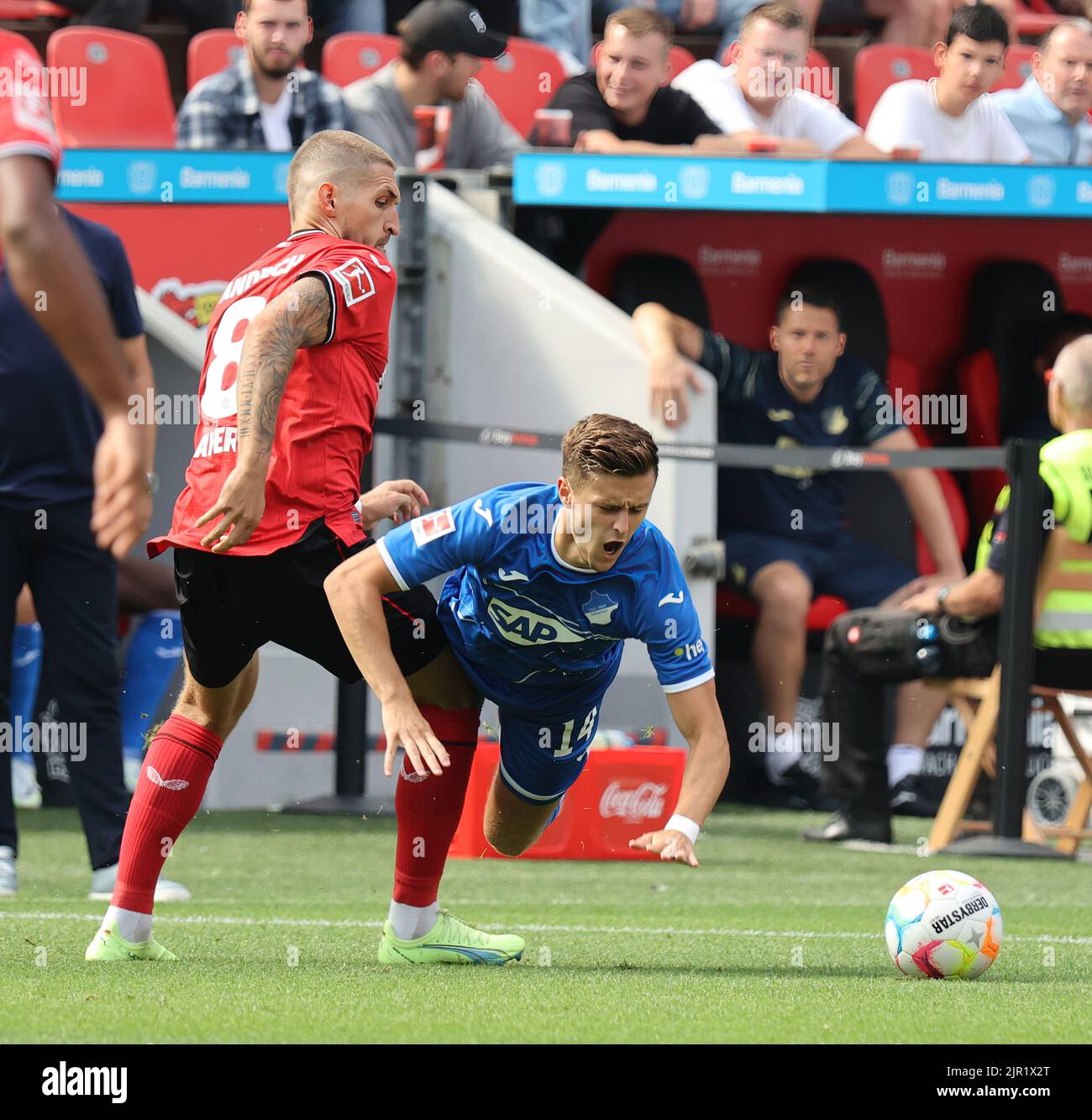 Leverkusen, Germany. 20th Aug, 2022. Bundesliga, Matchday 3, Bayer 04 ...