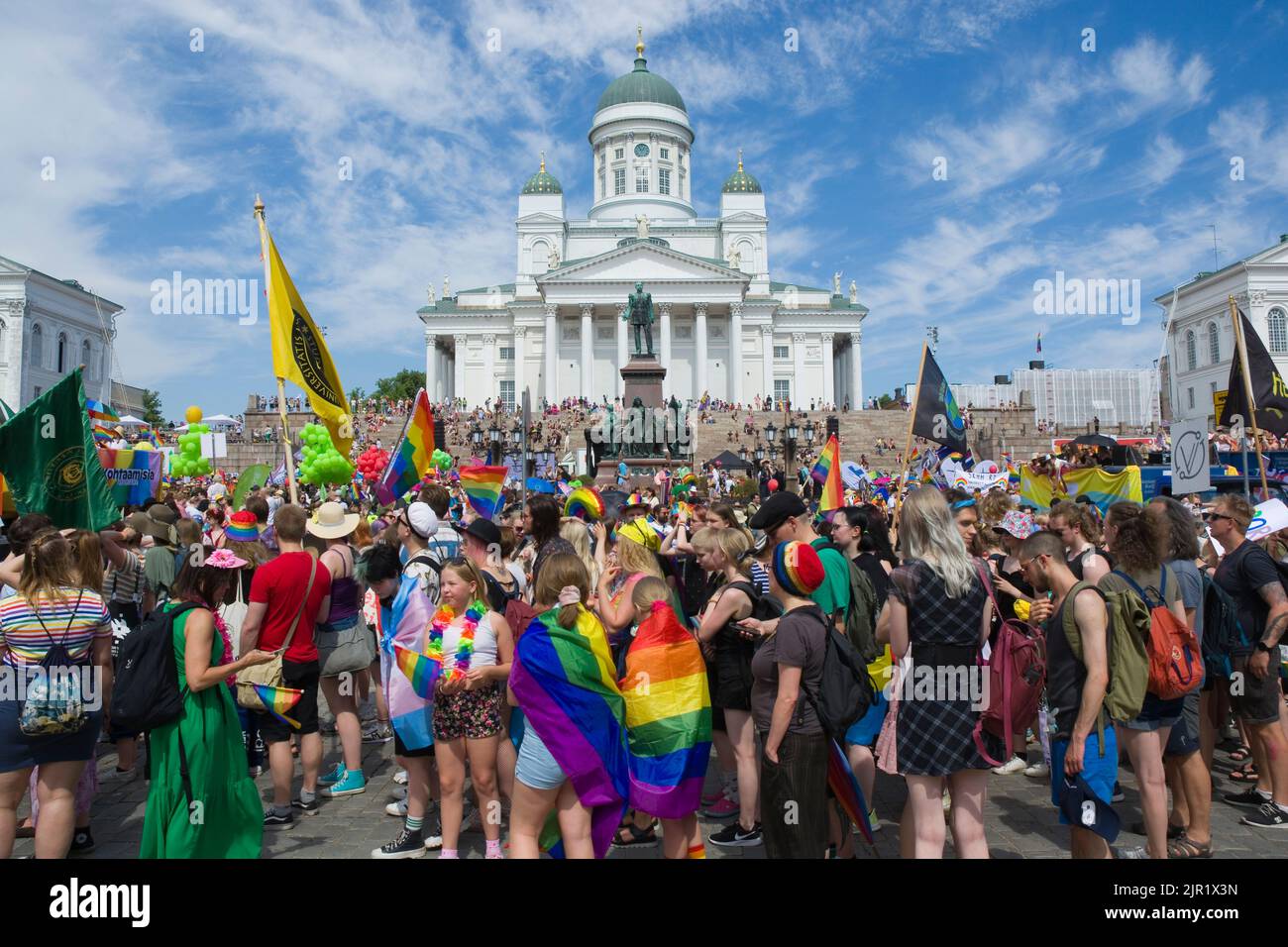 Helsinki Pride File:Rainbow Flag At Helsinki Pride 2022.jpg