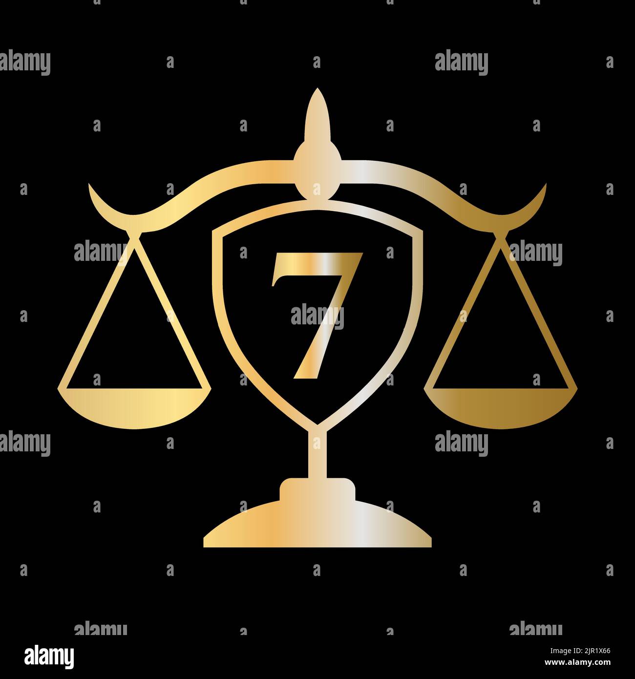 Initial Letter 7 Law Firm Logo. Legal Logo and Lawyers in Alphabet ...