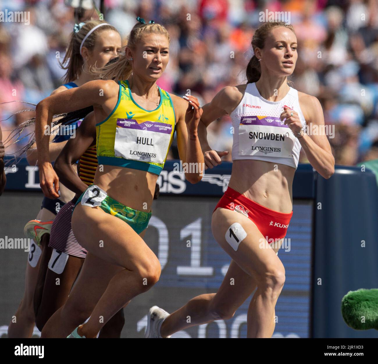 Jessica Hull of Australia, Katie Snowden of England competing in the ...