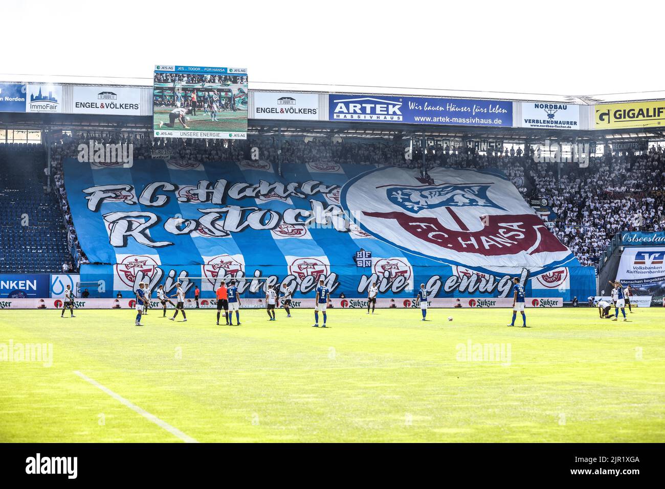 Rostock, Germany. 21st Aug, 2022. Soccer: 2. Bundesliga, Hansa Rostock ...