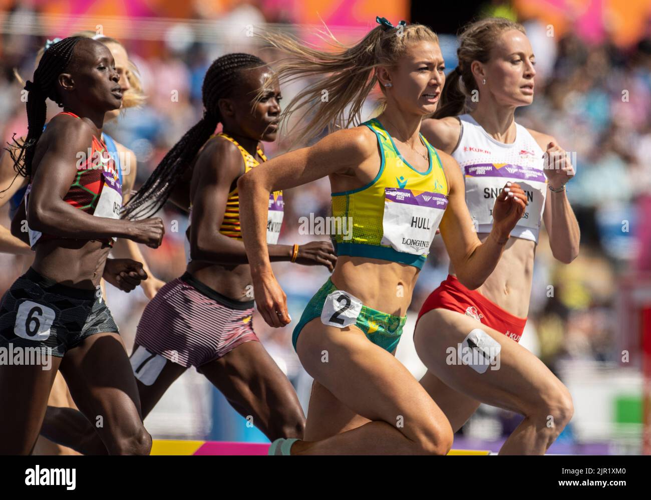 Jessica Hull of Australia, Katie Snowden of England competing in the ...