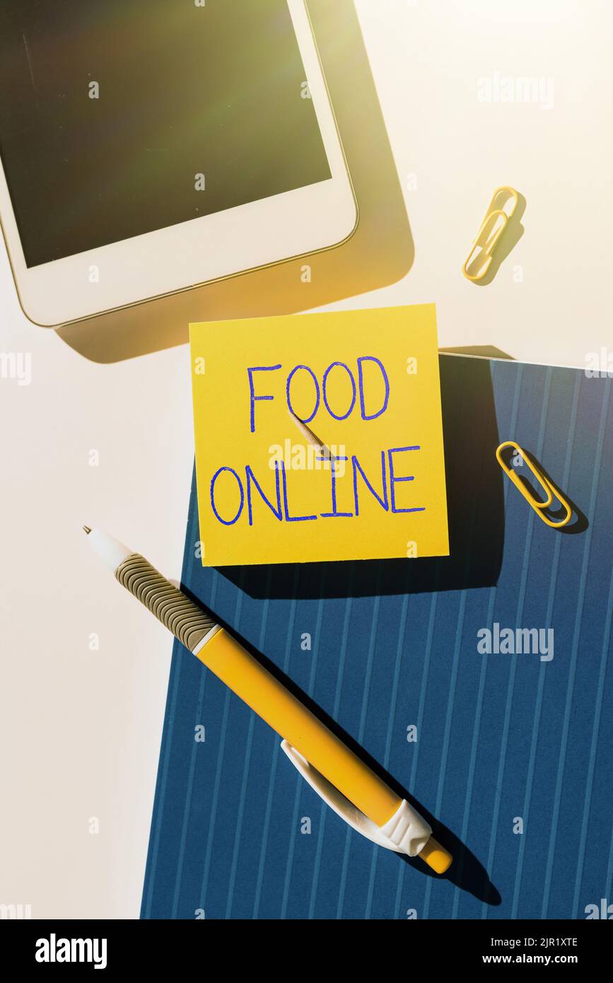 Conceptual display Food Online. Business idea asking for something to ...