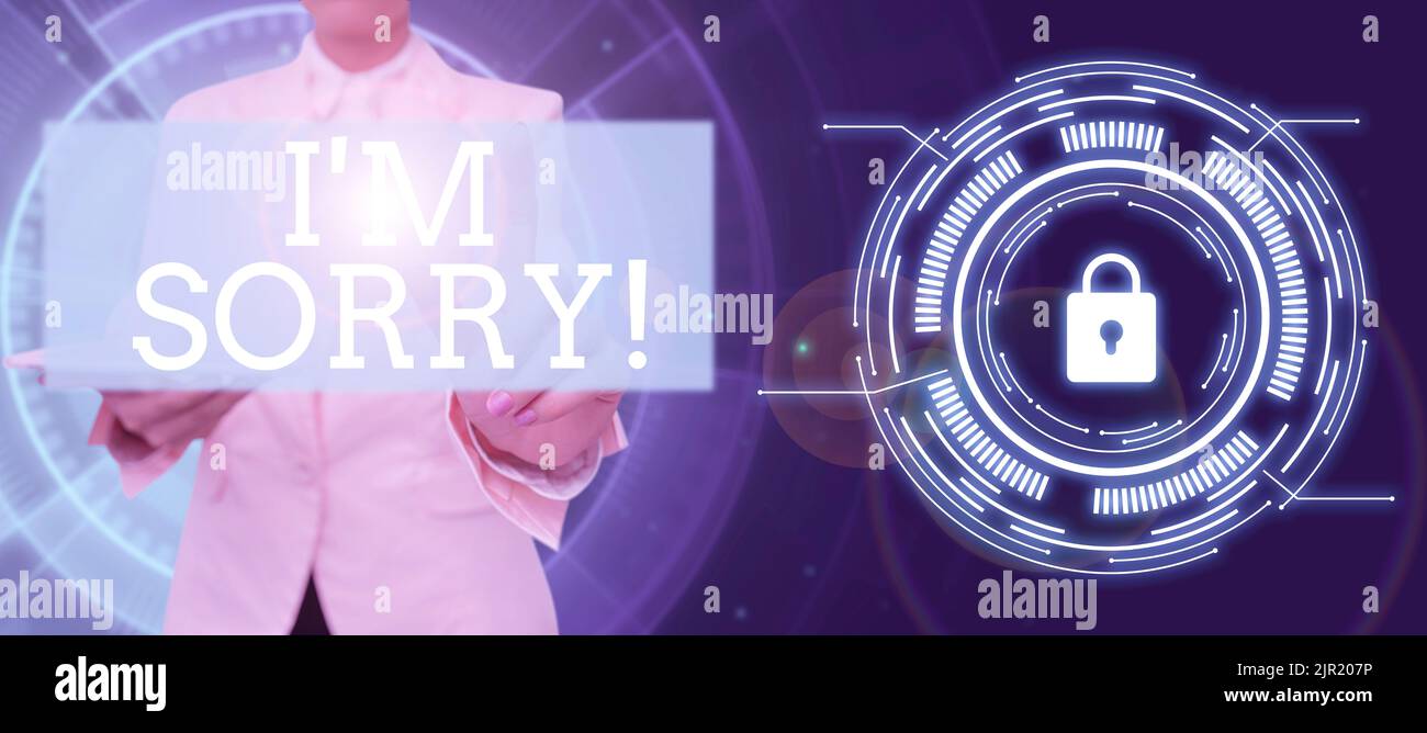 Text caption presenting I Am Sorry. Conceptual photo Toask for ...