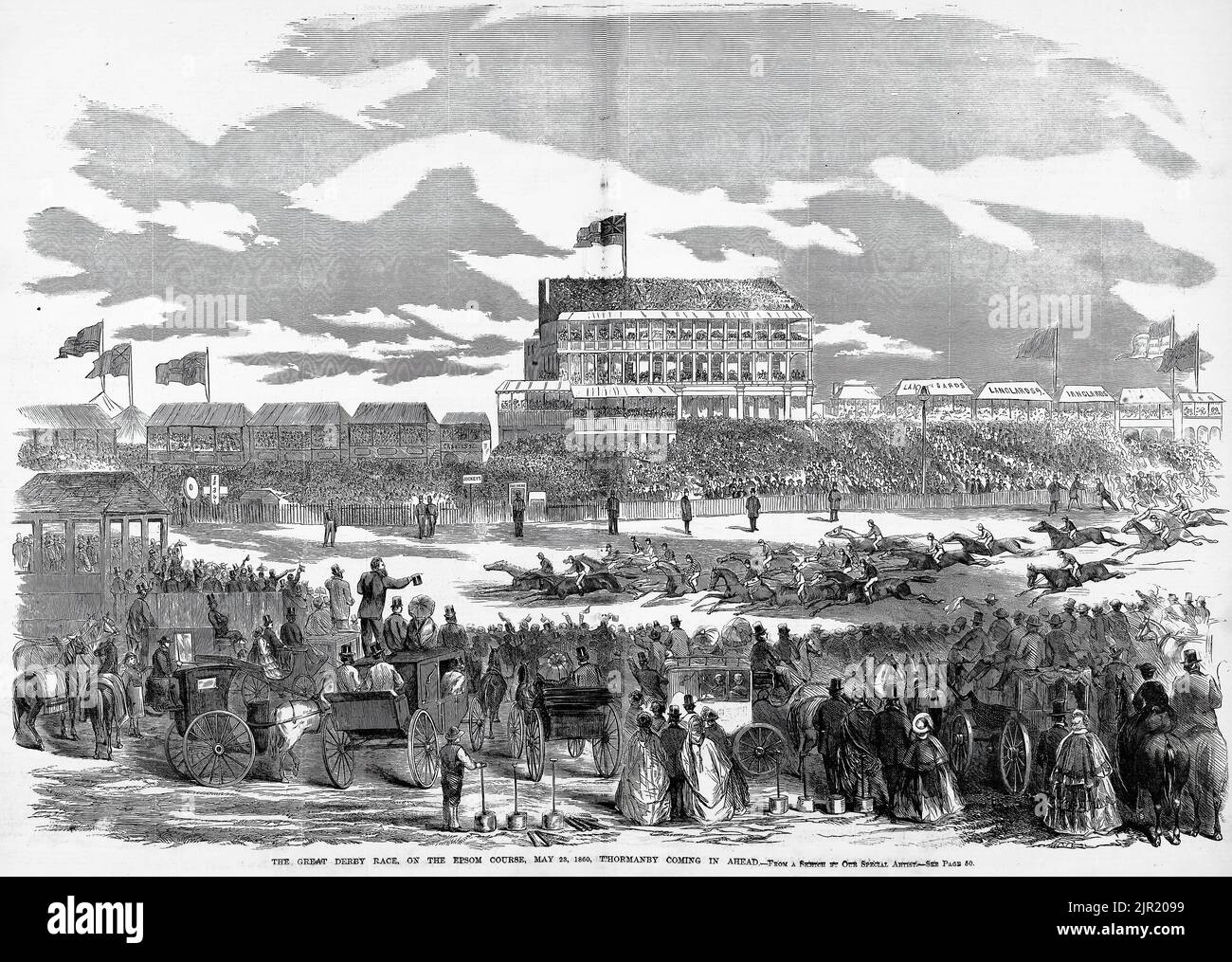 The great derby race, on the Epsom course, May 23rd, 1860. 1860 Empsom ...