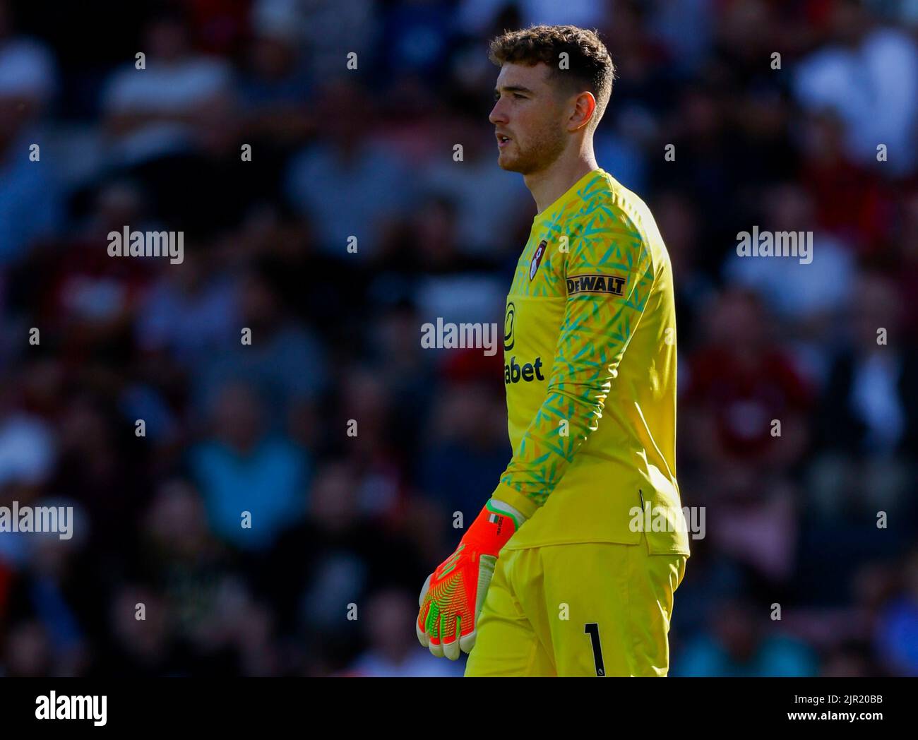 AFC Bournemouth Mark Travers in action during the Premier League match ...