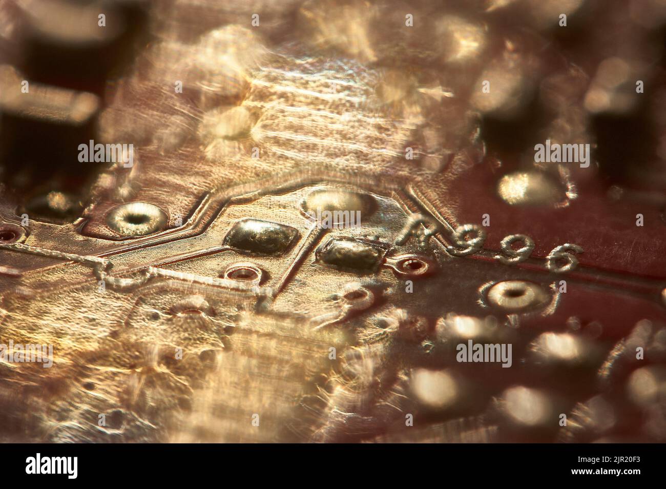 electronic background: Internal components of a printed circuit with ...