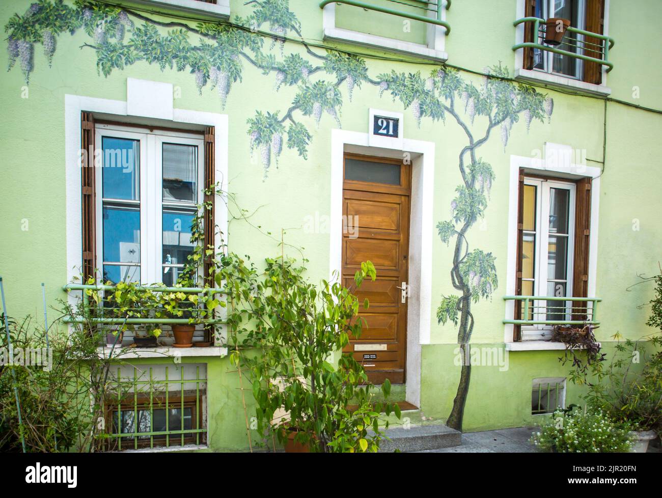 France. Paris (75) 12th arrondissement. The colorful facades of the ...