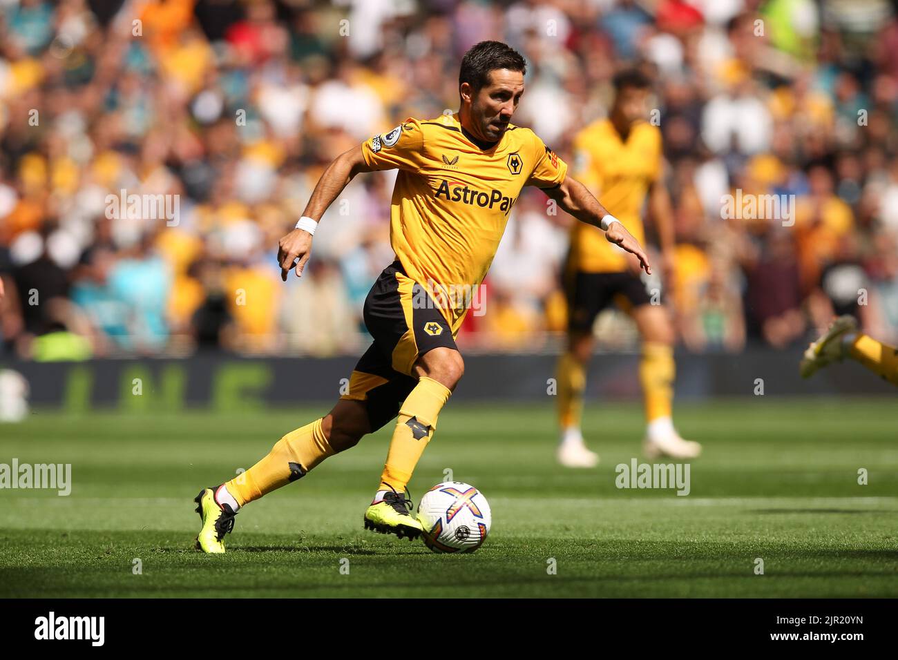 London, UK. 21st Aug, 2022. João Moutinho of Wolverhampton Wanderers in ...