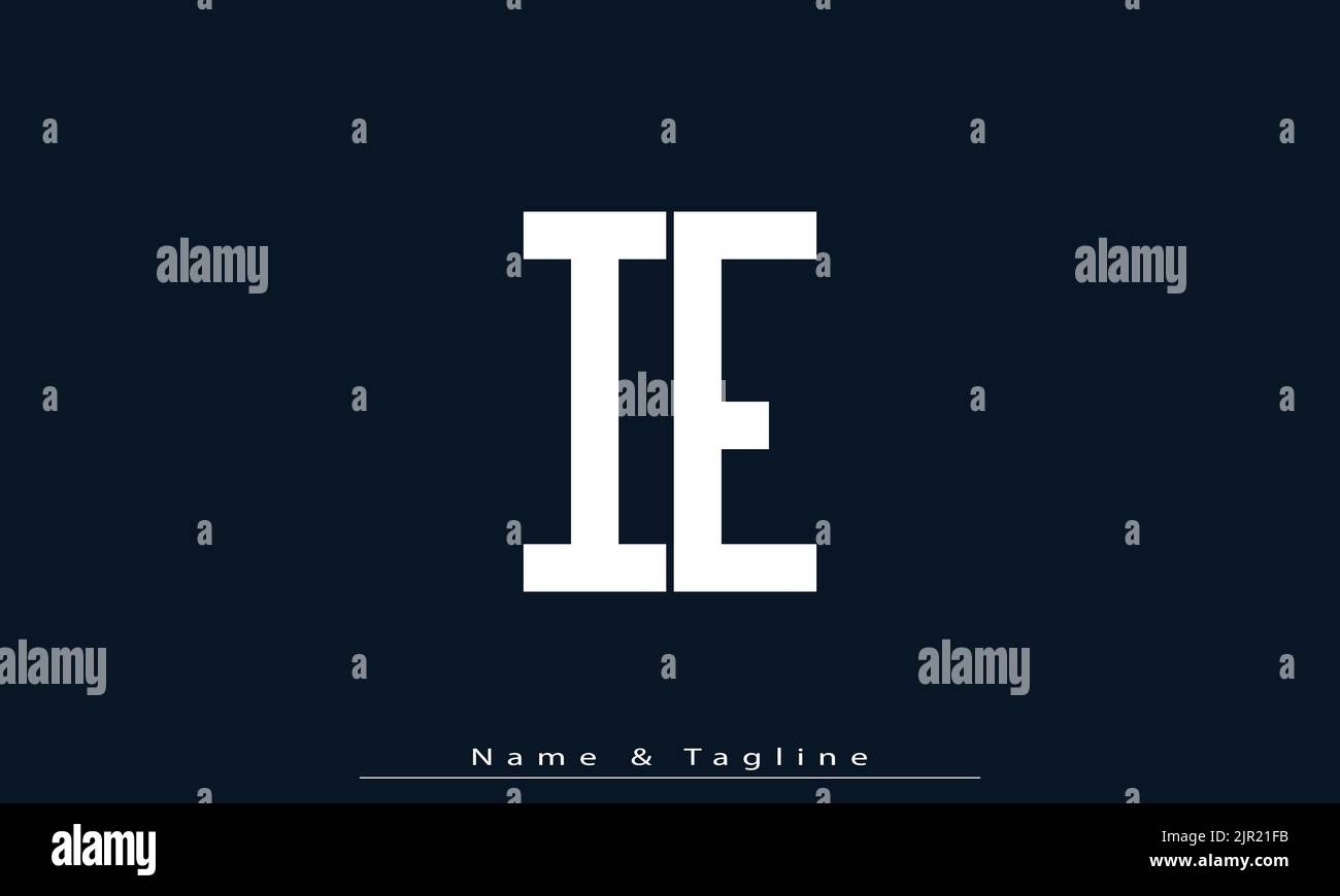 Alphabet letters Initials Monogram logo IE , EI Stock Vector Image & Art - Alamy