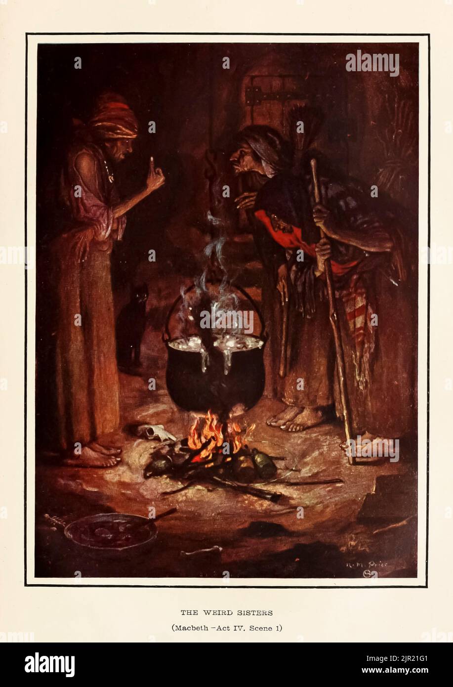 Macbeth illustration sisters hi-res stock photography and images - Alamy