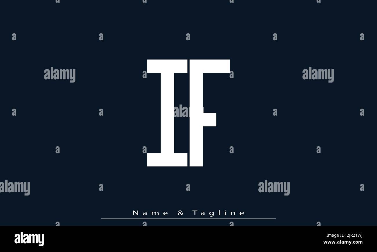 Alphabet letters Initials Monogram logo IF , FI Stock Vector Image ...