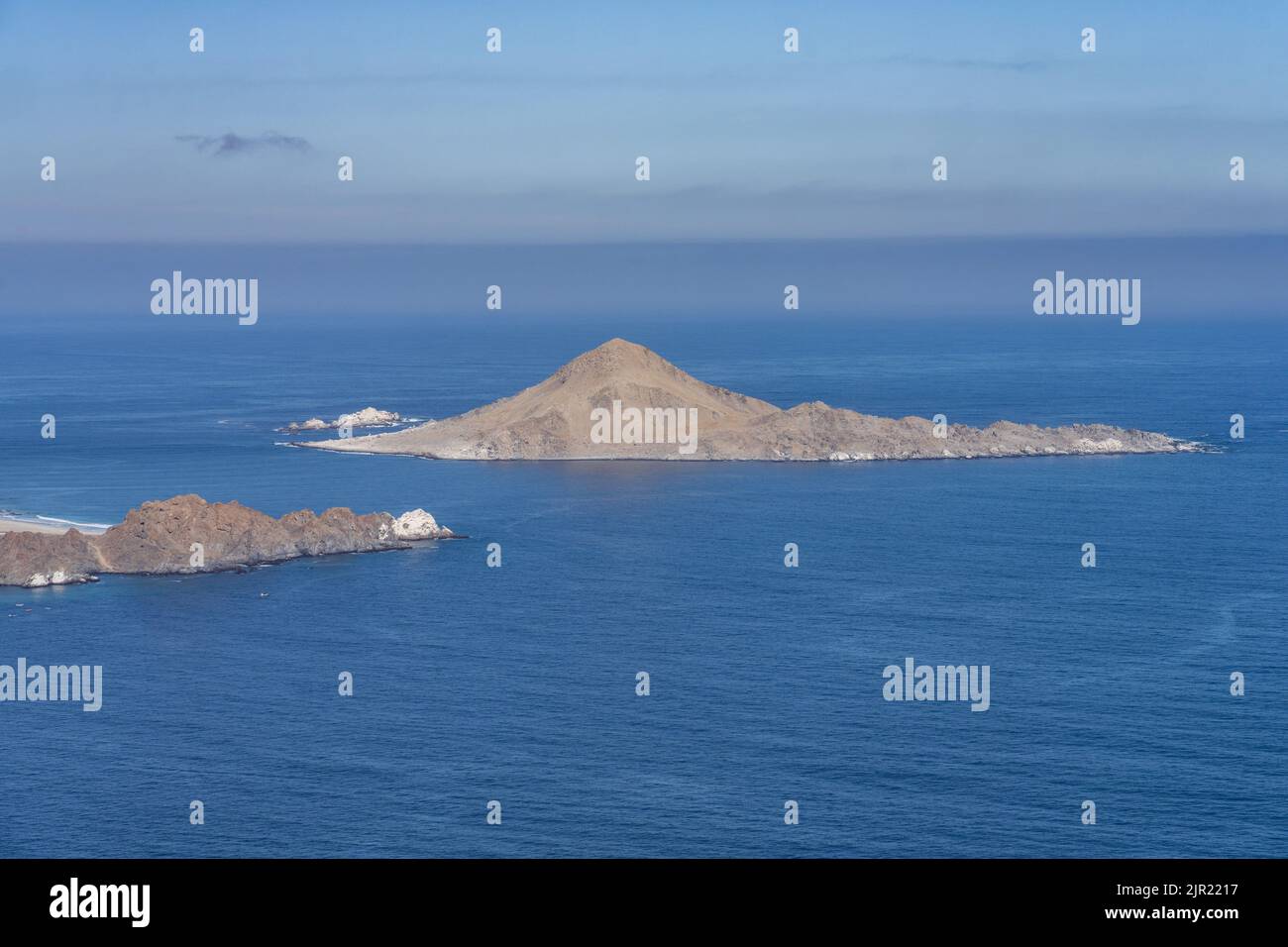 View of Pan de Azucar Island from an overlook in Pan de Azucar National ...