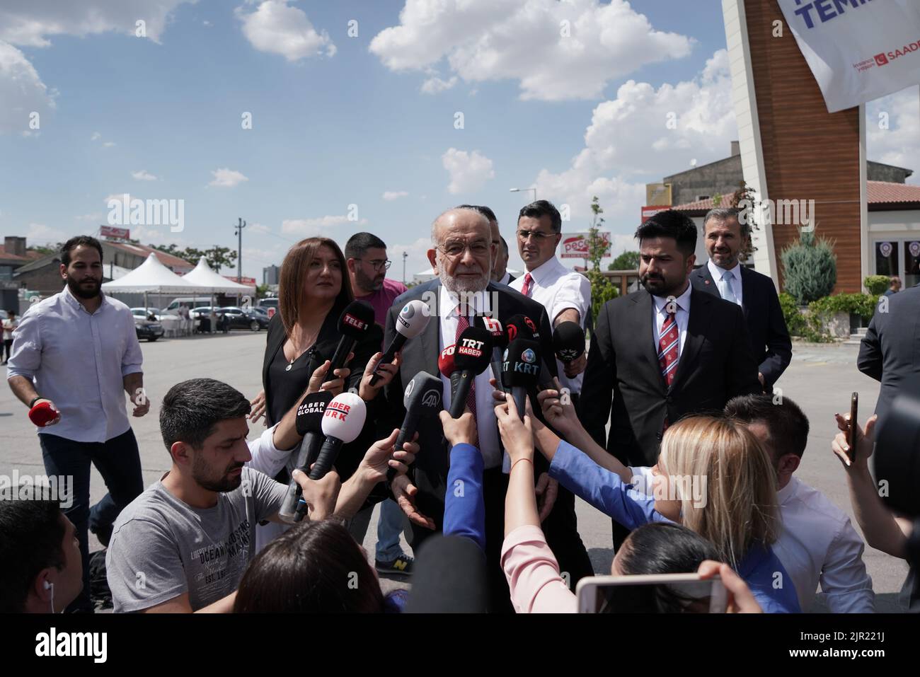 Ankara, Turkey. 21st Aug, 2022. Felicity Party Chairman Temel ...