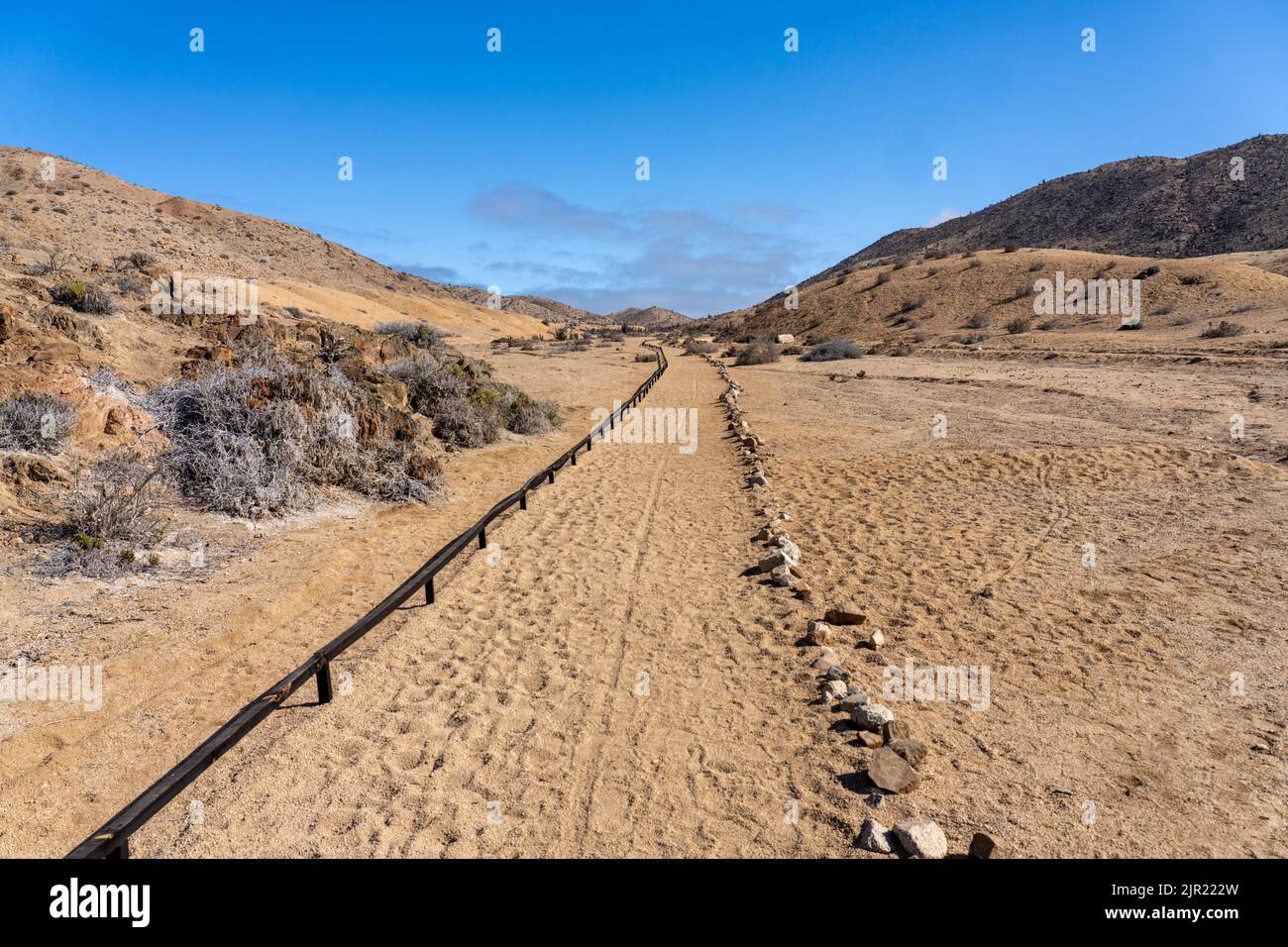 A hiking trail to an overlook in Pan de Azucar National Park in the ...