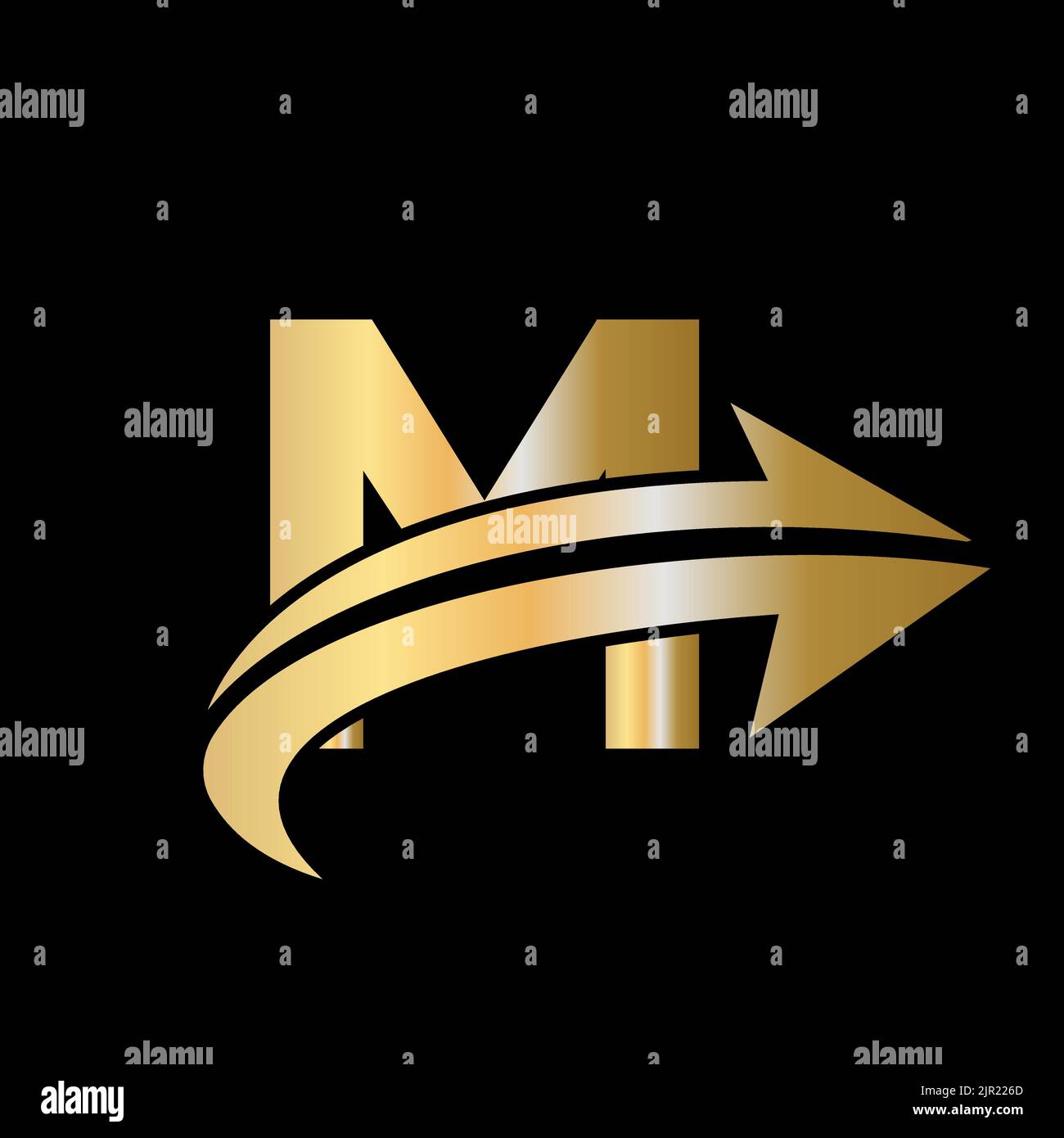 Finance logo with M Letter Concept. Marketing And Financial Business ...