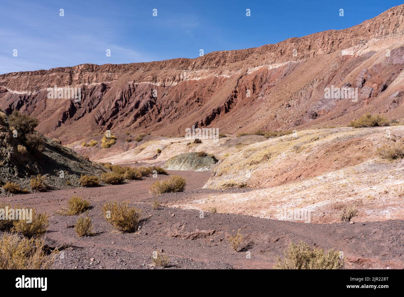 Colorful eroded geological formations in Valle del Arcoiris or Rainbow ...