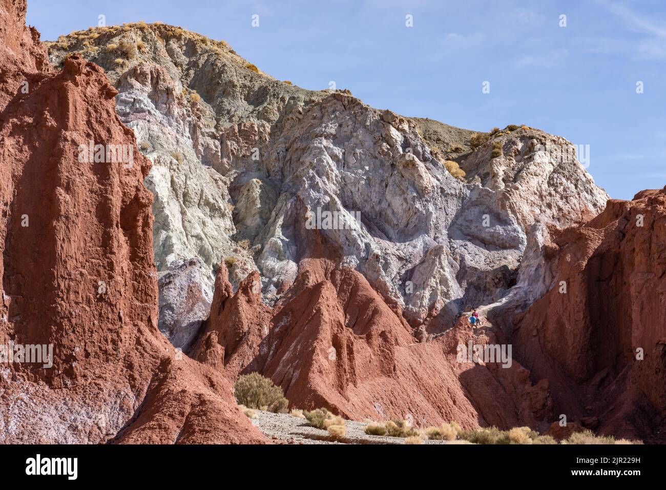 Colorful eroded geological formations in Valle del Arcoiris or Rainbow ...