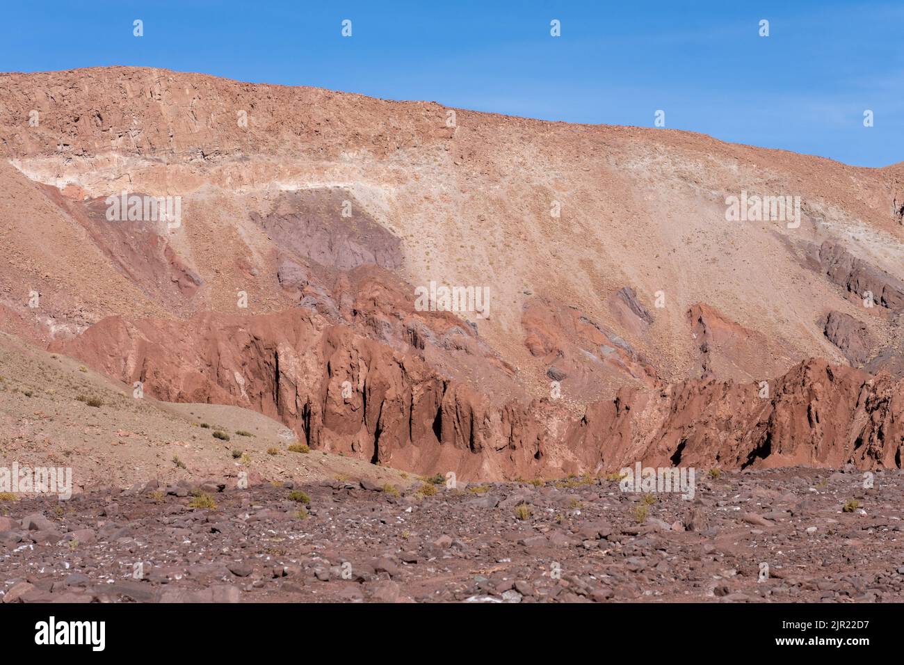 Colorful eroded geological formations in Valle del Arcoiris or Rainbow ...