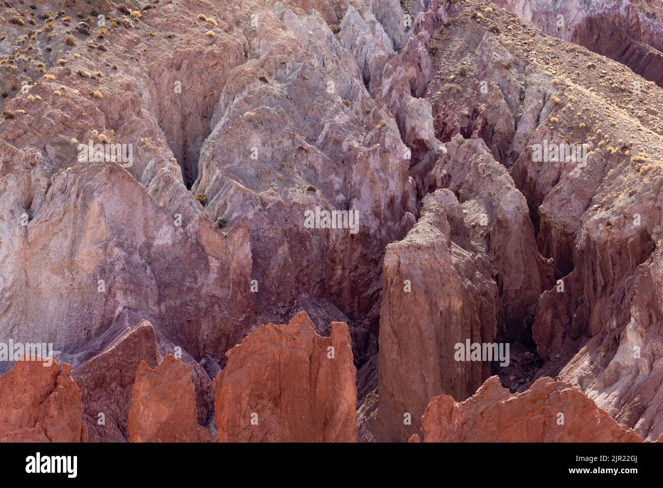 Colorful eroded geological formations in Valle del Arcoiris or Rainbow ...