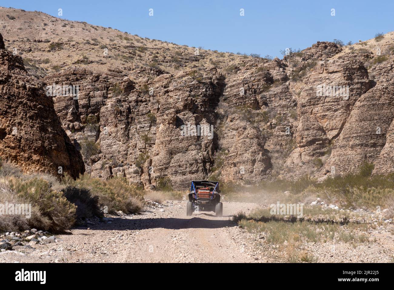 A 4-wheel drive OHV or off-highway vehicle on a trail ride through the ...