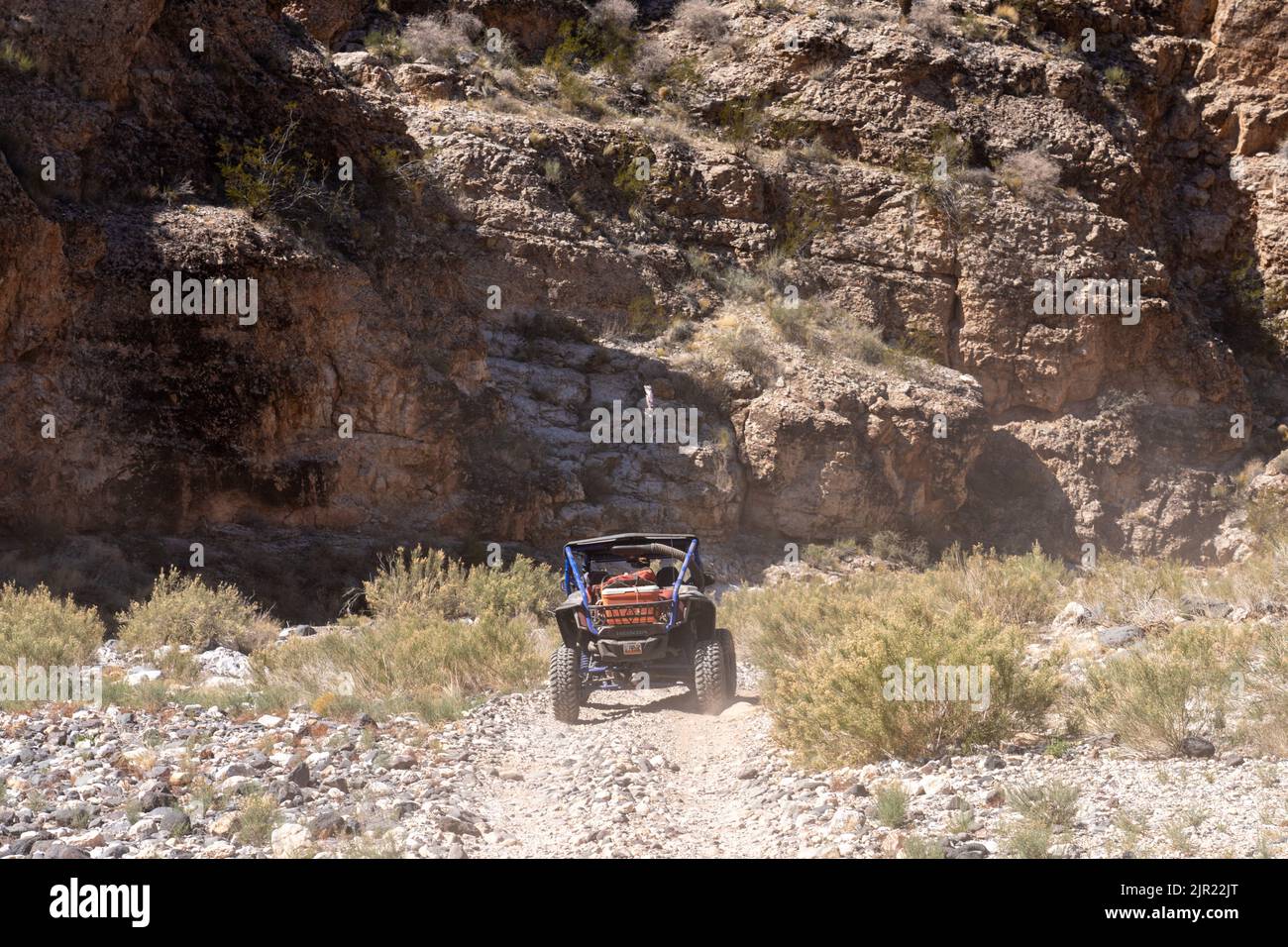 A 4-wheel drive OHV or off-highway vehicle on a trail ride through the ...