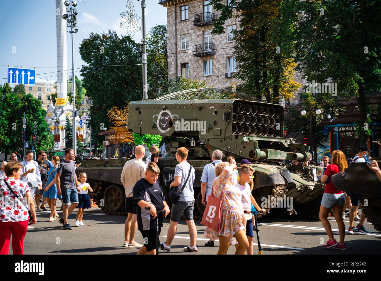 KYIV, UKRAINE - August 21, 2022: Parade before Independent Day of ...