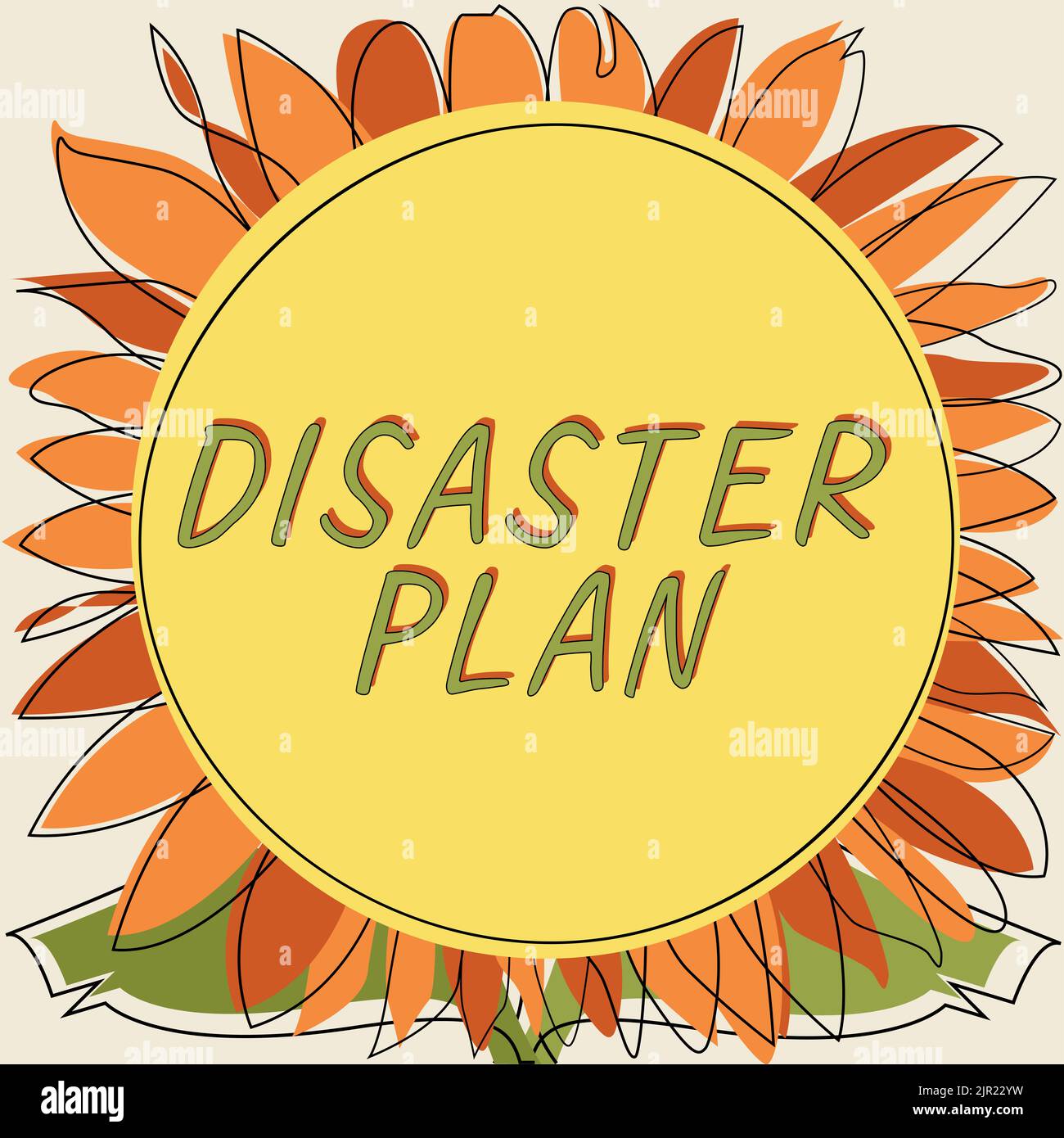 Sign displaying Disaster Plan. Business approach Respond to Emergency ...