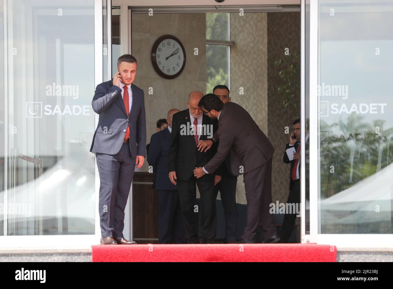 Ankara, Turkey. 21st Aug, 2022. Felicity Party Chairman Temel ...