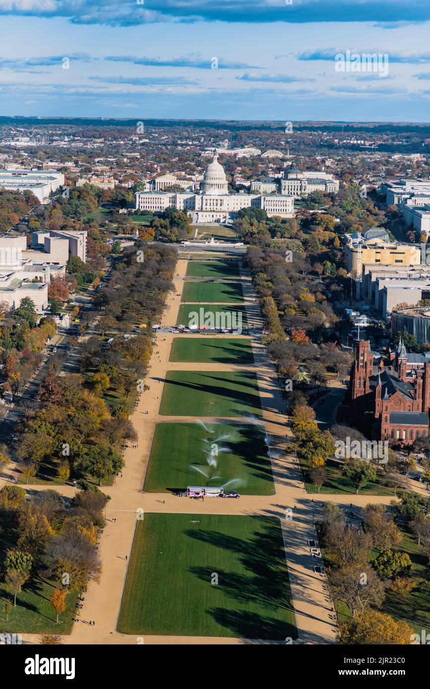 View of The Capital Building from the tp of the Washington Monument ...
