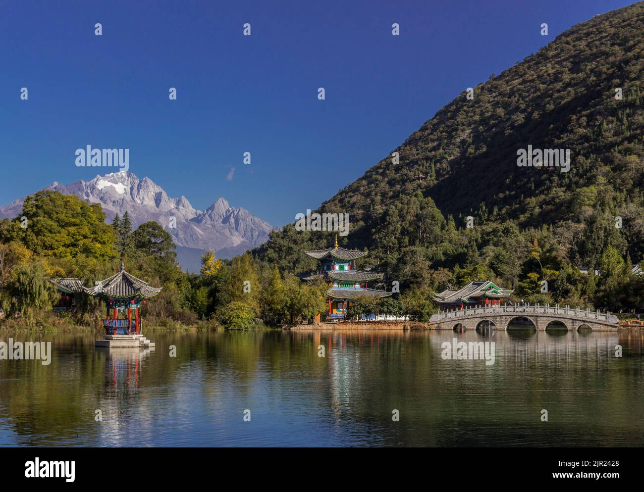 Near Old Town Lijiang is Jade Sprng Park with the Jade Dragon Snow ...