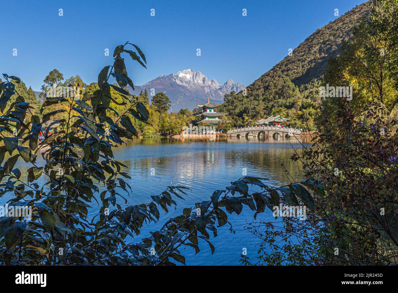 Near Old Town Lijiang is Jade Sprng Park with the Jade Dragon Snow ...