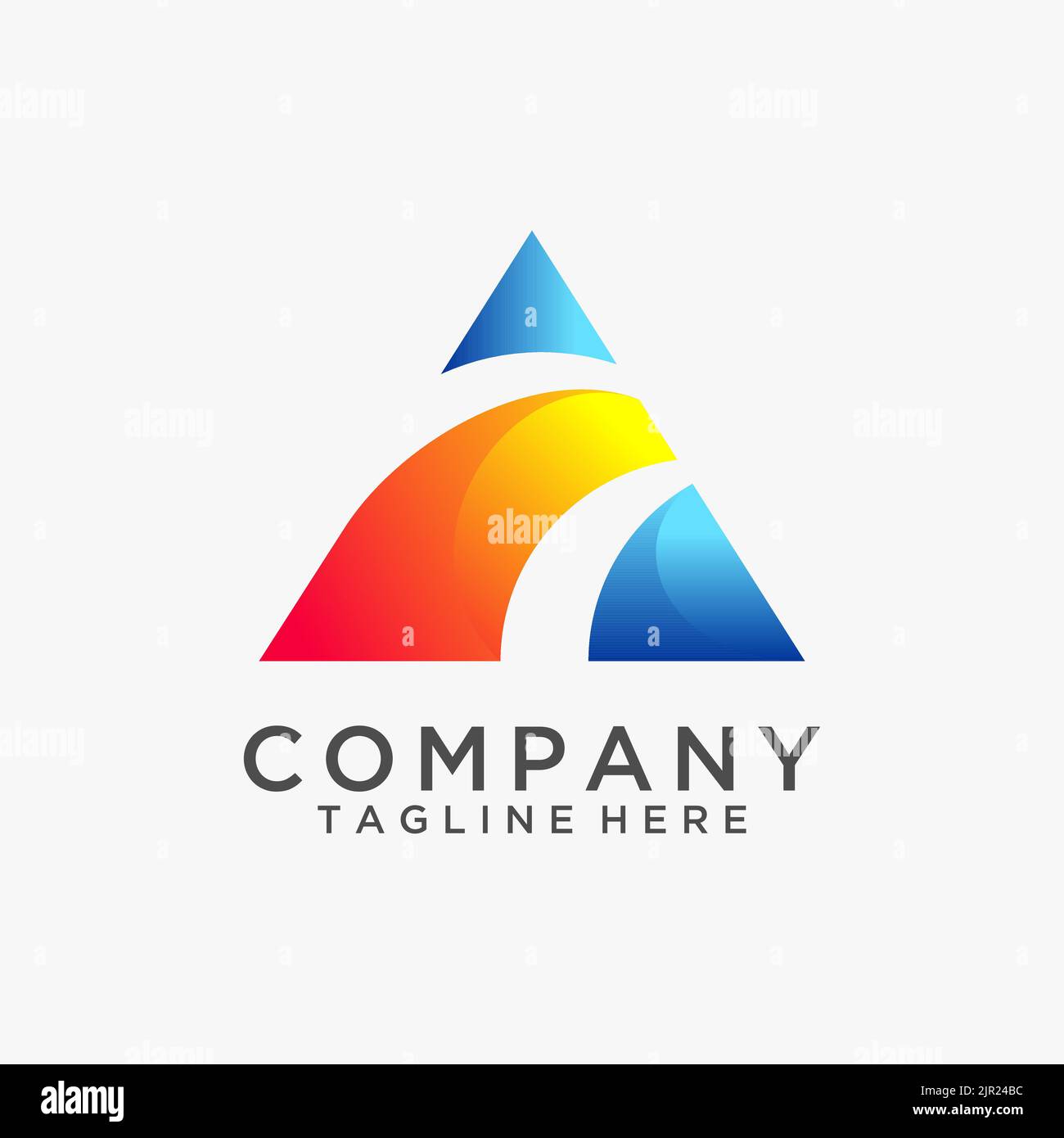 Letter A modern triangle logo design Stock Vector Image & Art - Alamy