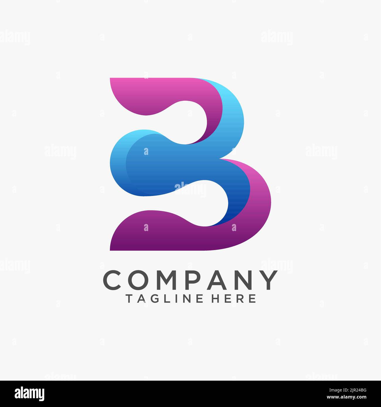 Letter B unique logo design Stock Vector Image & Art - Alamy