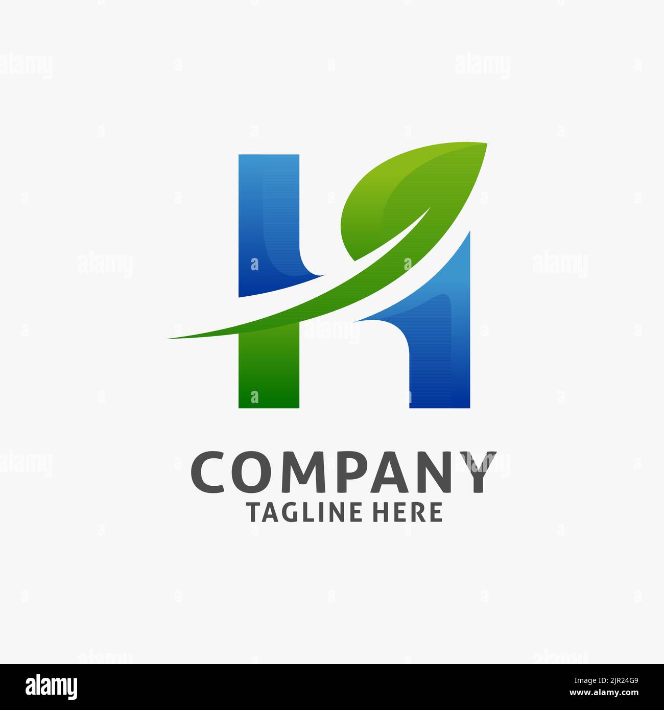 H logo leaf hi-res stock photography and images - Alamy