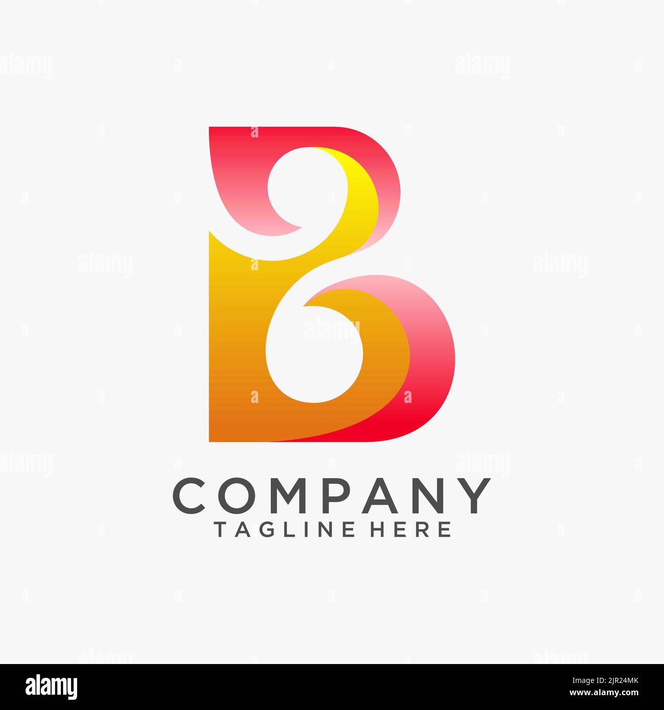 Letter B unique logo design Stock Vector Image & Art - Alamy